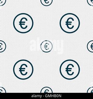 Euro icon sign. Seamless abstract background with geometric shapes ...