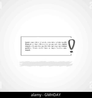 Text box and exclamation mark. Vector illustration Stock Vector Image ...