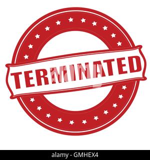 terminated stamp. terminated sign. round grunge label Stock Vector Image & Art - Alamy