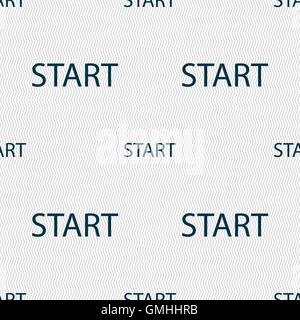 Start engine sign icon. Seamless abstract background with geometric ...