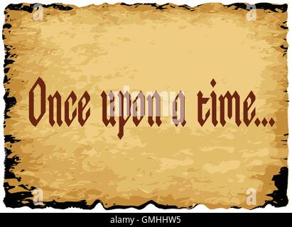 Once upon a time text with fairy cartoon characters illustration Stock ...