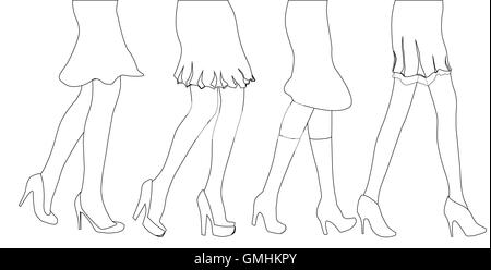 cartoon female legs Stock Vector Image & Art - Alamy