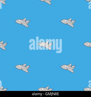 Seamless Aircraft Blue Background Stock Photo - Alamy
