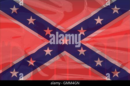 Grunge Confederate Flag - illustration, The Blood-Stained Banner Stock ...