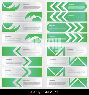 banner green color design pack Stock Vector Image & Art - Alamy