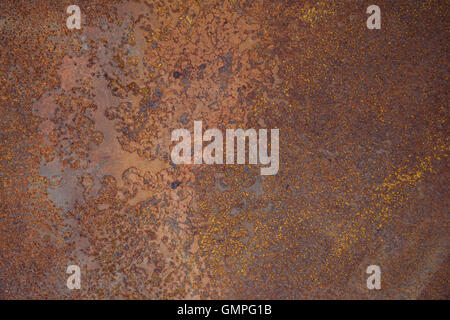Old steel walkway sprayed red rust. Iron surface rust for background to ...