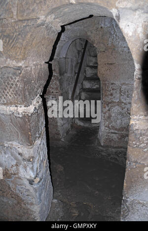 Crypt in Hexham Abbey, Hexham, Northumberland, England, UK Stock Photo ...