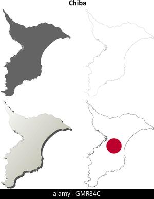 Map of Chiba, a province of Japan Stock Vector Image & Art - Alamy
