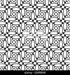 Monochrome repeating halftone ellipse pattern background template - abstract vector graphic ...