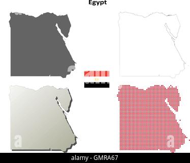 Egypt map. Blank vector map of the country with regions. Borders of ...