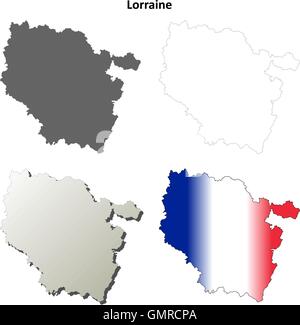 Lorraine blank detailed outline map set Stock Vector Image & Art - Alamy
