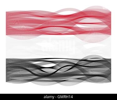 Black red curved smooth wavy lines abstract background. Vector banner ...