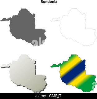 Rondonia state outline map set Stock Vector Image & Art - Alamy