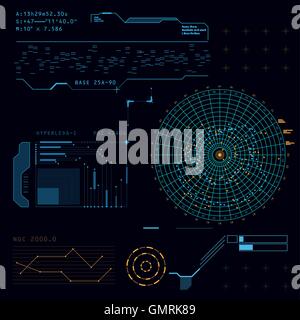 Futuristic loading bar or progress indicator creating a circular shape ...