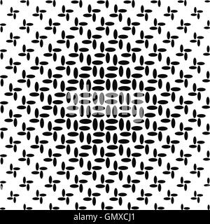 Monochrome repeating halftone ellipse pattern background template - abstract vector graphic ...