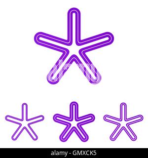 Purple line star logo design set Stock Vector Image & Art - Alamy