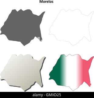 Map of Morelos, a province of Mexico Stock Vector Image & Art - Alamy