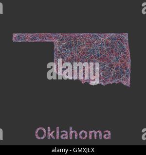Oklahoma line art map Stock Vector Image & Art - Alamy