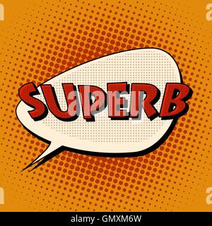superb super excellent comic bubble retro text Stock Vector Image & Art ...