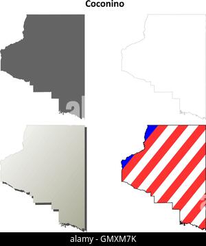 Coconino County (Arizona) outline map set Stock Vector Image & Art - Alamy