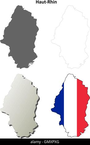 Alsace blank detailed outline map set Stock Vector Image & Art - Alamy