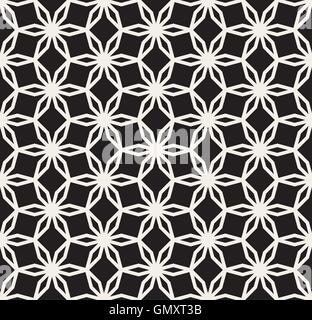 Vector line star seamless pattern Isolated on white background Stock ...