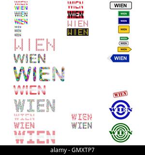 Vienna (Wien) text design set Stock Vector Image & Art - Alamy
