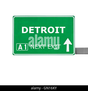 Michigan on highway road sign over blue background, 3d rendering Stock ...