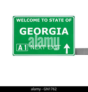 GEORGIA road sign isolated on white Stock Photo - Alamy