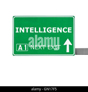 Intelligence road sign Stock Photo - Alamy