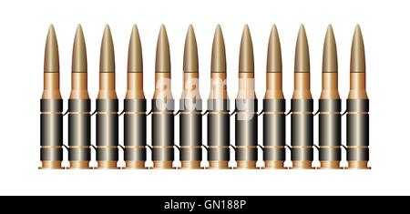 Bullet belt, illustration, vector, on a white background Stock Vector ...