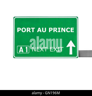 HAITI road sign isolated on white Stock Photo - Alamy