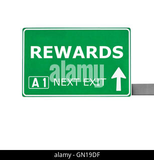 Rewards road sign Stock Photo - Alamy