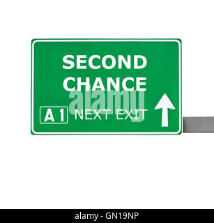 Second chance road sign Stock Photo - Alamy