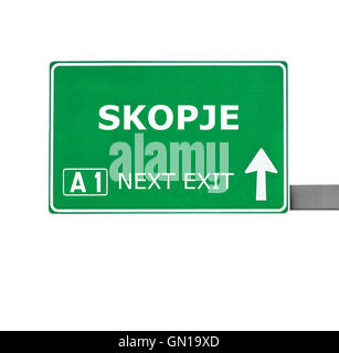 Macedonia road sign isolated on a white background Stock Photo - Alamy