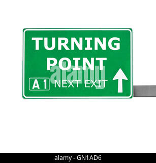 Turning point road sign Stock Photo - Alamy
