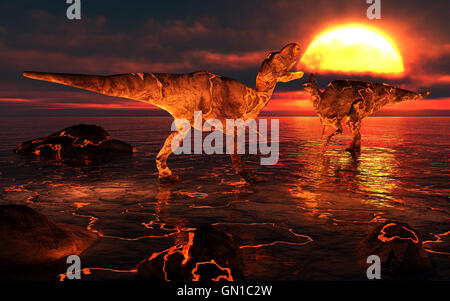 Lava Dinosaurs Extinction Stock Photo - Alamy