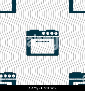 kitchen stove icon sign. Seamless pattern with geometric texture ...