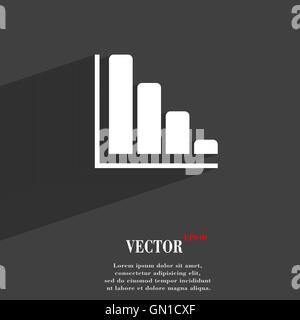 Infographic symbol Flat modern web design with long shadow and space ...