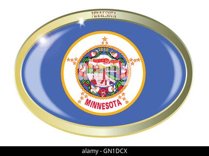 Minnesota Usa flag badge button vector Stock Vector Image & Art - Alamy