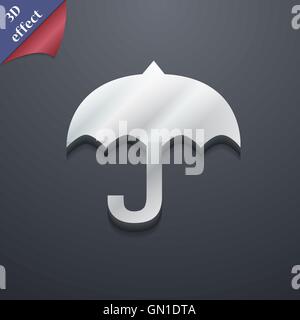 Umbrella icon symbol. 3D style. Trendy, modern design with space for ...