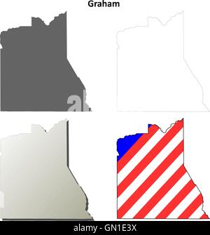 Graham County (Arizona) outline map set Stock Vector Image & Art - Alamy