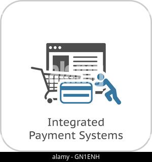 Integrated Payment Systems Icon. Flat Design Stock Vector Image & Art ...