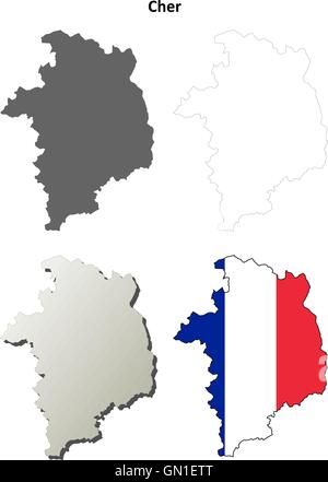 MAP OF CHER FRANCE Stock Photo - Alamy