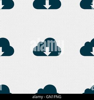 Backup icon sign. Seamless pattern with geometric texture. Vector ...
