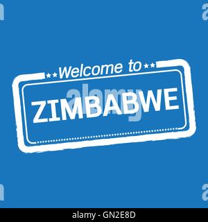 welcome to Zimbabwe stamp Stock Vector Image & Art - Alamy