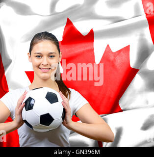Proud football fan of Canada Stock Photo - Alamy