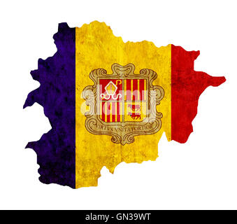 Vintage paper map of Andorra Stock Photo - Alamy