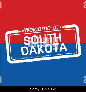 Welcome to SOUTH DAKOTA of US State illustration design Stock Vector ...