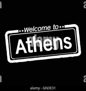 welcome to Athens stamp Stock Vector Image & Art - Alamy